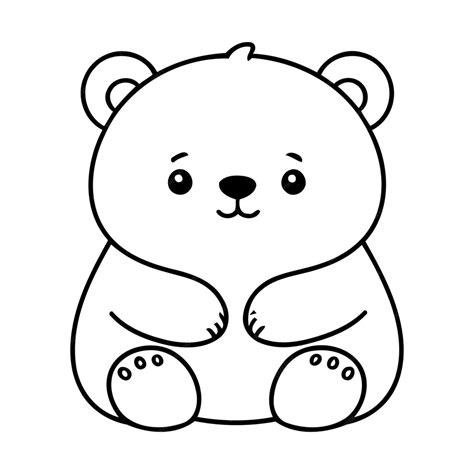 유아를 위한 간단하고 사랑스러운 카와이 벡터 색칠 페이지 프리미엄 벡터