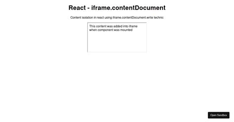 React Ntentdocument Codesandbox