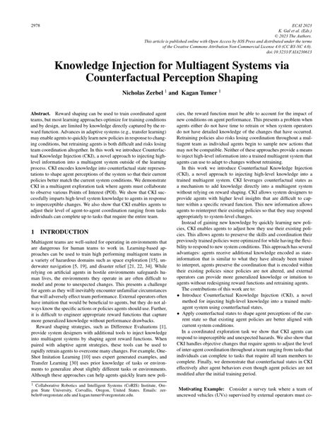 Pdf Knowledge Injection For Multiagent Systems Via Counterfactual