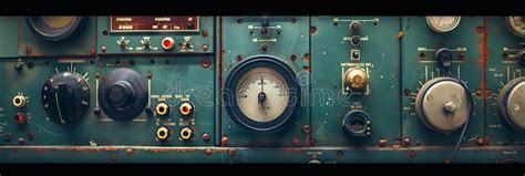 Vintage Oscilloscope Retro Electrical Device Generative Ai Illustration Stock Image Image Of