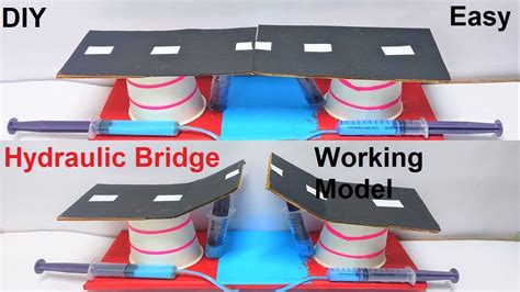 Hydraulic Bridge Working Model Using Syringes In Easy And Simple Steps Diy