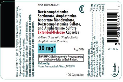 Dailymed Dextroamphetamine Saccharate Amphetamine Aspartate