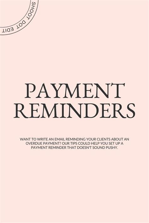 Sending Payment Reminders To Your Wedding Photography Clients In 2023 Reminder Payment