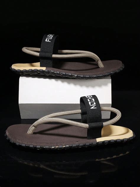 New Summer Fashion Men Sandals Elastic Band Flip Flops Soft