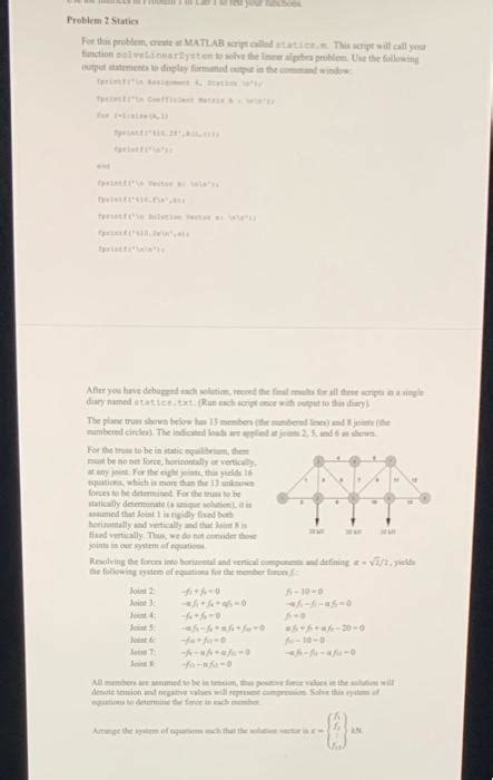 Problem Static For This Problem Create A Matlab