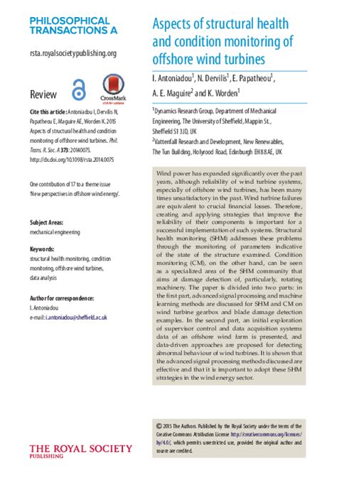 Pdf Aspects Of Structural Health And Condition Monitoring Of Offshore Wind Turbines