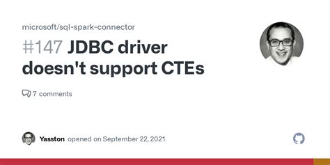 jdbc driver doesn t support ctes · issue 147 · microsoft sql spark connector · github