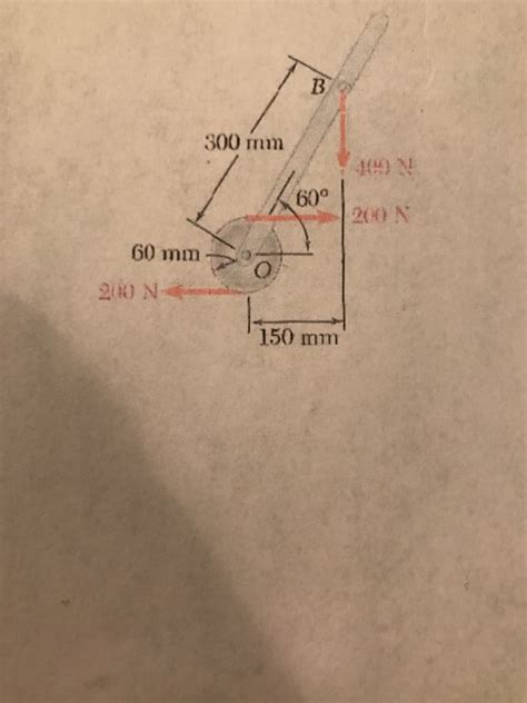 Solved Replace The Couple And Force Shown By An Equivalent