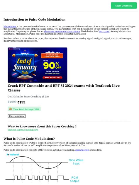 Pulse Code Modulation Block Diagram Types Advantages Uses Pdf