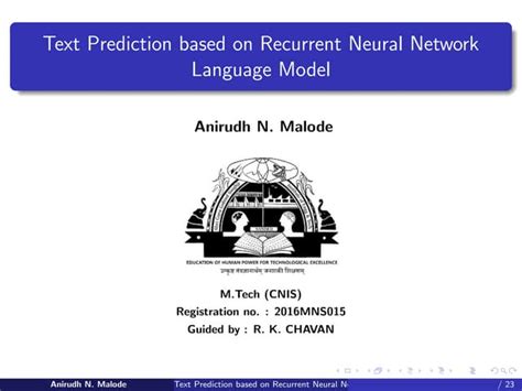Text Prediction Based On Recurrent Neural Network Language Model Pdf