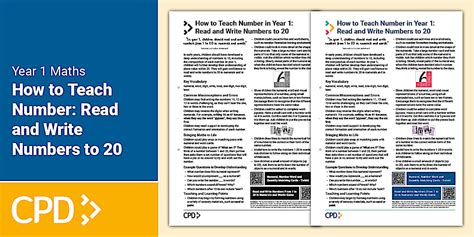 How To Teach Number In Year 1 Read And Write Numbers To 20