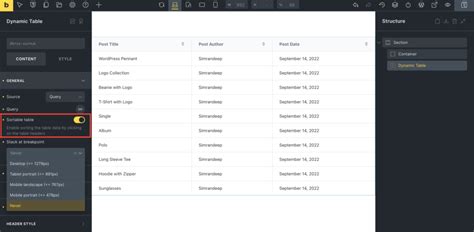 how to create woocommerce product tables with bricks builder max