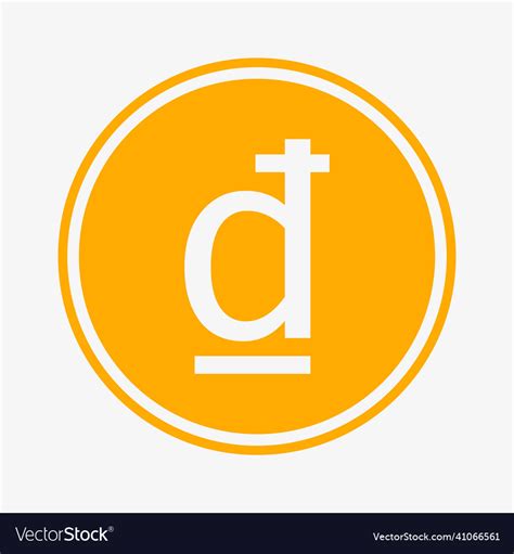 Dong Icon Vietnamese Currency Symbol Coin Symbol Vector Image