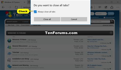 Microsoft Edge How To Enable Or Disable The Ask To Close All Tabs Hot