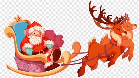 Клипарт дед мороз на санях с оленями 43 фото