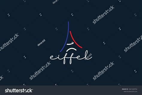 에펠 타워선은 화려한 로고 벡터 아이콘 스톡 벡터로열티 프리 1841528794 Shutterstock
