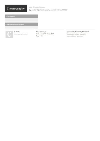 6 Forensics Cheat Sheets Cheat Sheets For Every