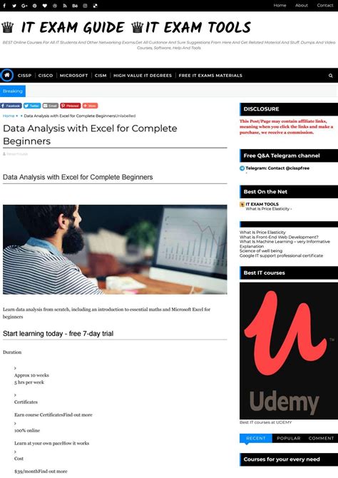 Data Analysis With Excel For Complete Beginners By Itexamtools Issuu