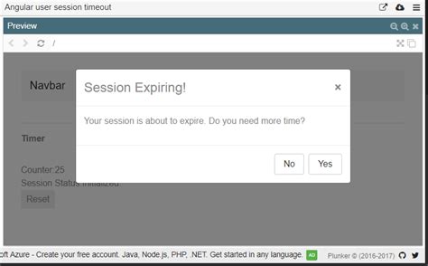 Angular User Session Timeout Example Step By Step