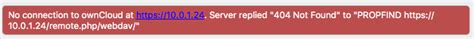 accessing owncloud from desktop client fails with 404 error server