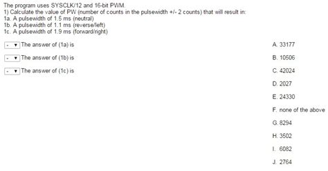 Calcaulte The Value Of Pulse Width If The Program Chegg