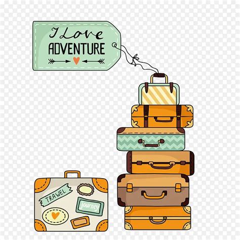 矢量手绘彩色行李箱png图片素材下载 图片编号yjlrjjxy 免抠素材网