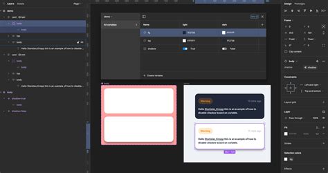 disable shadow in dark mode with variables 3 by edwart ask the community figma community