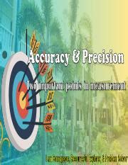 Understanding Accuracy Precision In Measurement Examples Course Hero