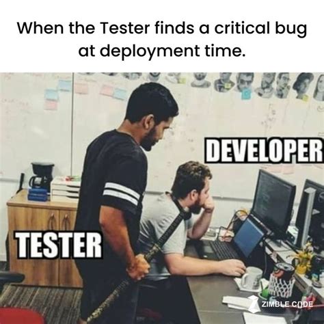 Tester And Developer On Friday 😂 Programmer Humor Programmer Jokes