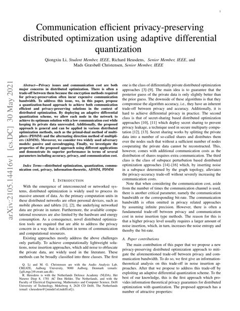 Pdf Communication Efficient Privacy Preserving Distributed