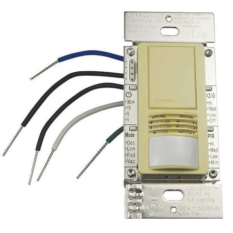 Lutron Wall Mount Sensor Occupancy Vacancy Hard Wired Ivory 900 Sq