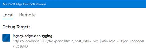 Debug Add Ins Using Developer Tools For Microsoft Edge Legacy Office
