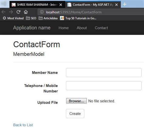Aspnet Mvc Form With File Upload