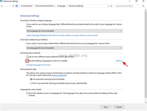 How To Fix Language Bar Missing From Taskbar Windows 10 8 7 Or Vista WinTips Org