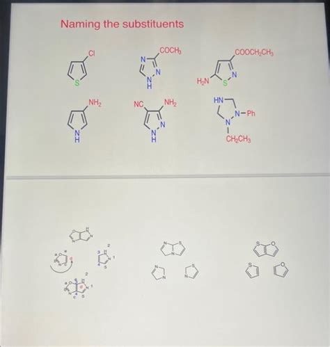 Solved Naming The Substituents
