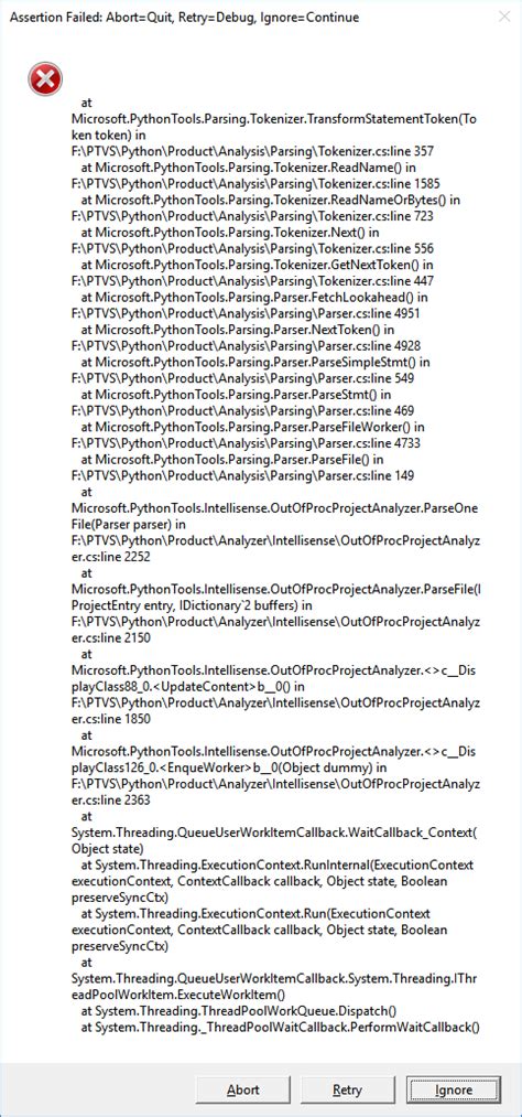AF In Tokenizer Pasting Large Text Issue 3338 Microsoft PTVS GitHub