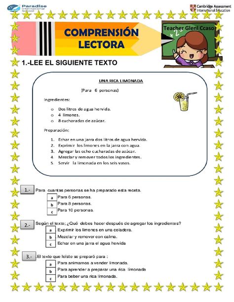 Texto Instructivo Free Worksheet