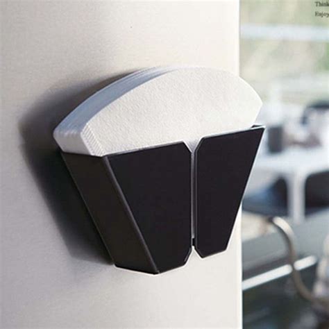 손으로 양조 한 커피 여과지 홀더 보관 상자 팬 모양의 V60 여과지 홀더 냉장고 자기 흡수 트레이