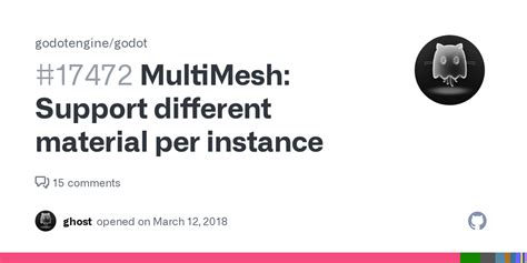 Multimesh Support Different Material Per Instance · Issue 17472