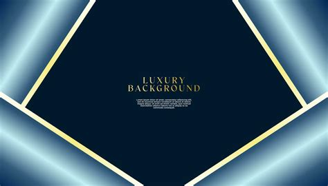 Dark Blue Curve Shape Abstract Template Premium Luxury Background With Curve Shapes And Golden