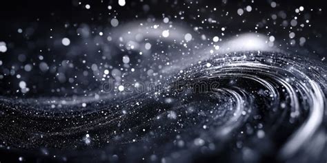 swirling chrome effect particles create dynamic abstract art with