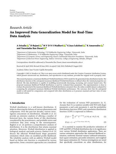 Pdf An Improved Data Generalization Model For Real Time Data Analysis Pdf An Improved Data Generalization Model For Real Time Data Analysis
