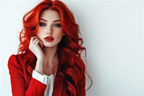 Beautiful Lesbian Redhead Woman Premium AI Generated Image