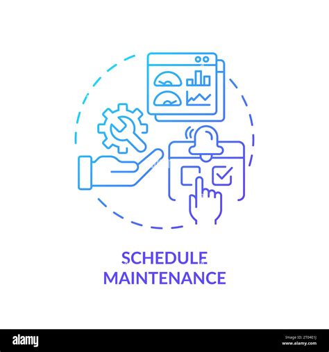 2d Gradient Thin Linear Icon Schedule Maintenance Concept Stock Vector Image And Art Alamy
