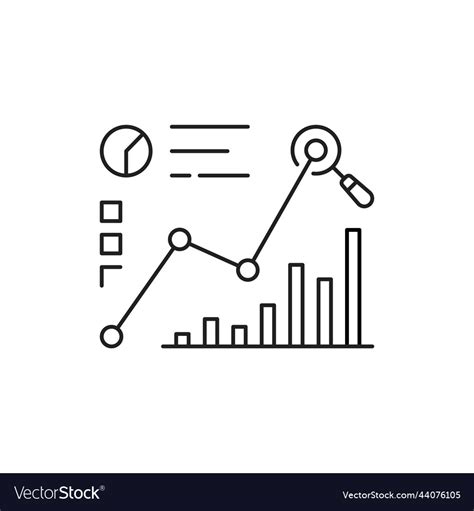 Kpi Metric Icon Or Data Analysis For Business Vector Image