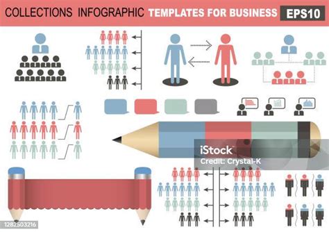 비즈니스를 위한 인포그래픽 사람 요소 모음입니다 벡터 일러스트레이션 그래프에 대한 스톡 벡터 아트 및 기타 이미지 그래프 기업 비즈니스 데이터 Istock