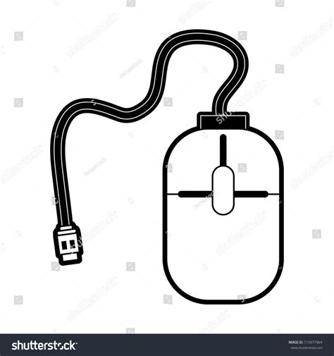 Mouse Cord Computer Stock Vector Royalty Free 715977964 Shutterstock