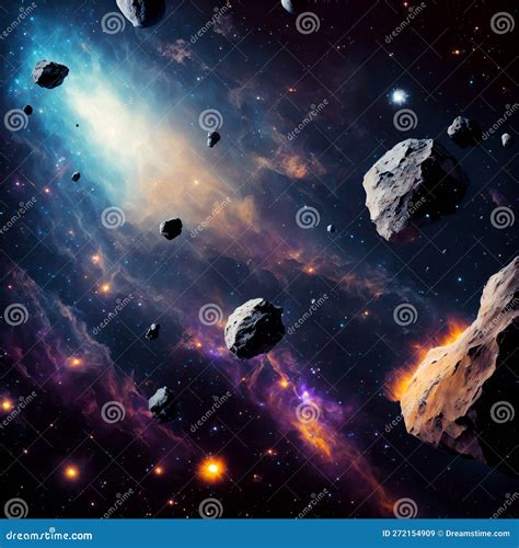 asteroid field in outer space generative artificial intelligence