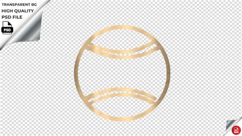 Premium Psd Softball Design2 Vector Icon Shining Gold Color Textured