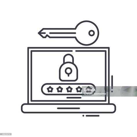 키 코드 아이콘 선형 격리 된 그림 얇은 줄 벡터 웹 디자인 기호 흰색 배경에 편집 가능한 스트로크와 개요 개념 기호 개체 그룹에 대한 스톡 벡터 아트 및 기타 이미지